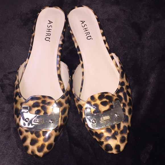 Ashro | Shoes | Ashro Leopard Print Slides | Poshmark